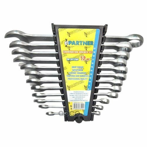Набор ключей комбинированных (6-22), 12шт PARTNER PA3012MP