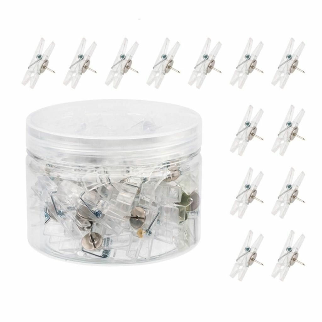 Кнопки-крючки для пробковой доски, 50 канцелярских кнопок