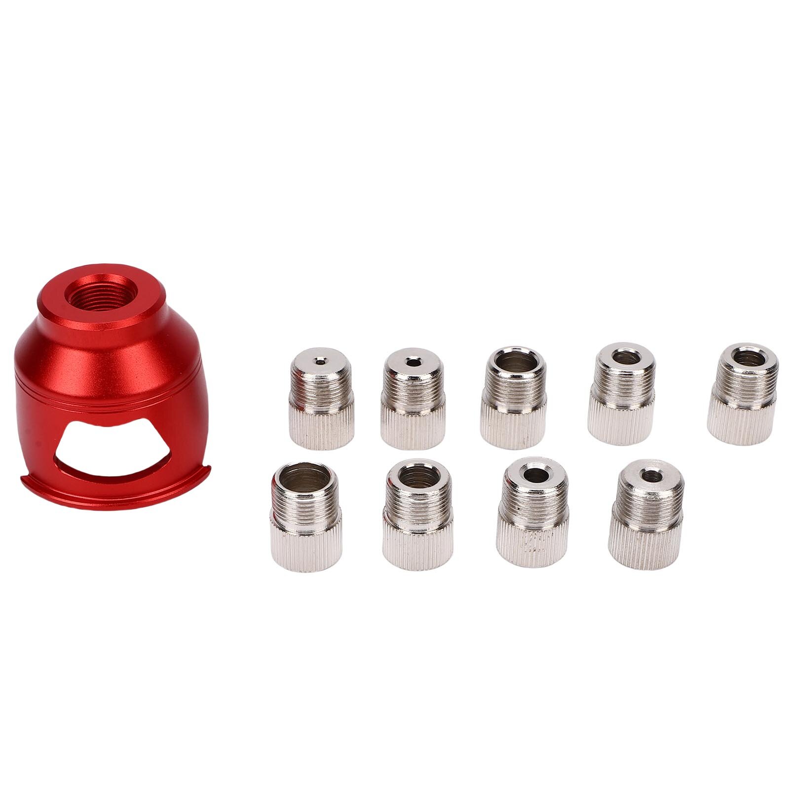 Направляющая для вертикального сверления, алюминий, с 9 втулками, красная