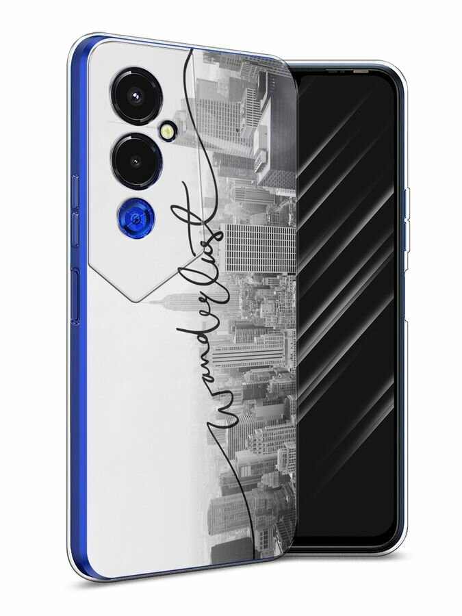 Чехол на Tecno Pova 4 pro / Техно Пова 4 Про с принтом "Черно город"