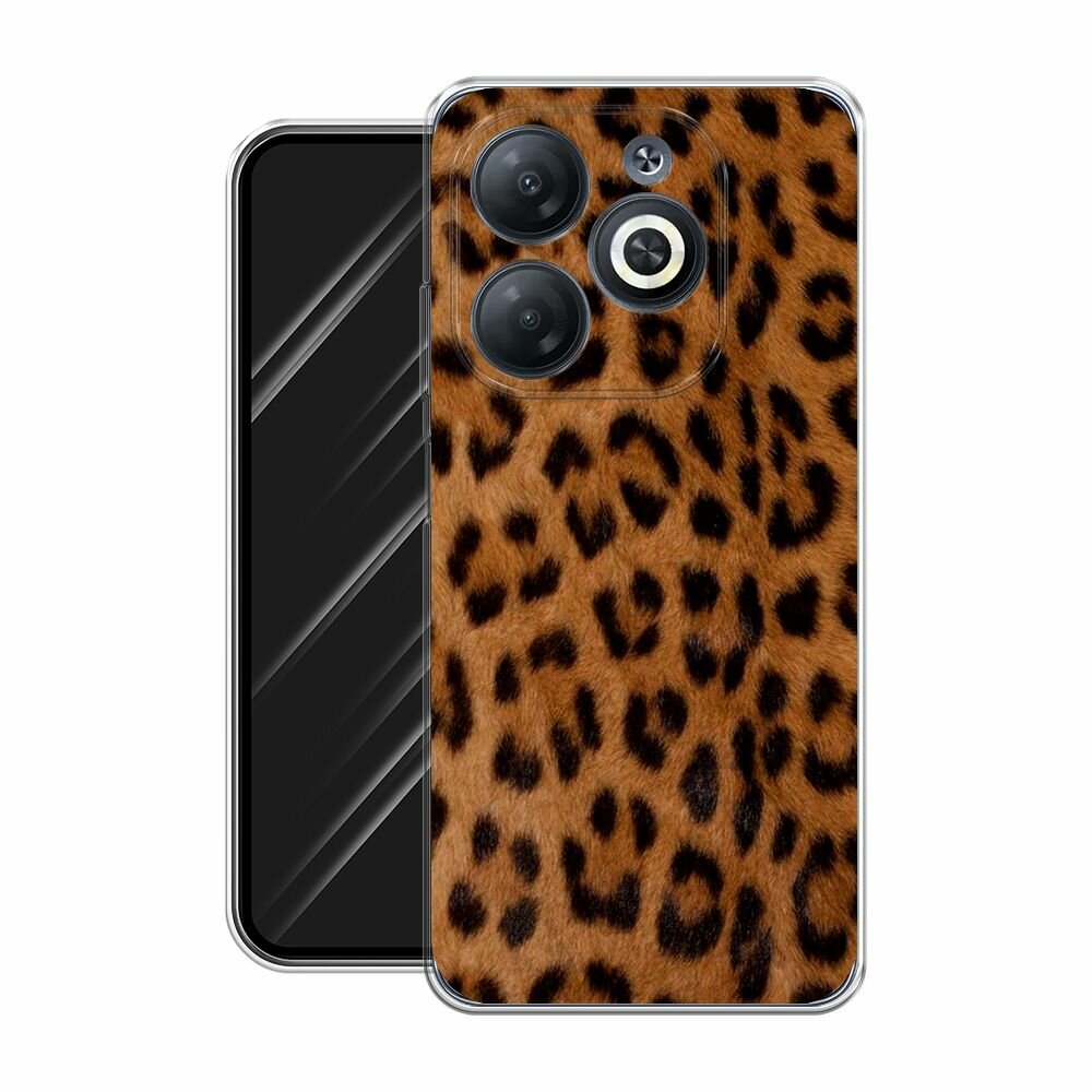 Чехол на Infinix Smart 8/8 HD/HOT 40i / Инфиникс Смарт 8/8 HD/HOT 40i с принтом "Мех леопарда" — фото 1