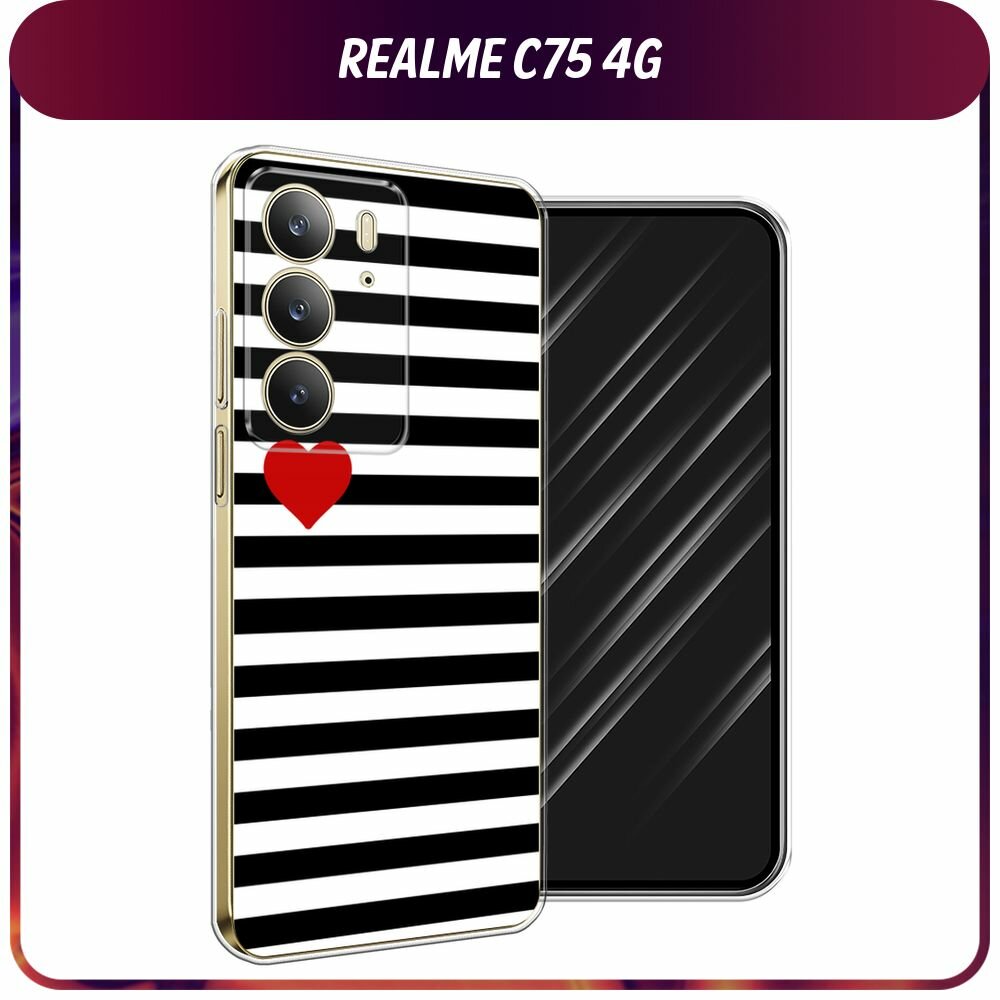 Чехол на Realme C75 4G / Реалми C75 4G с принтом "Красное сердце"