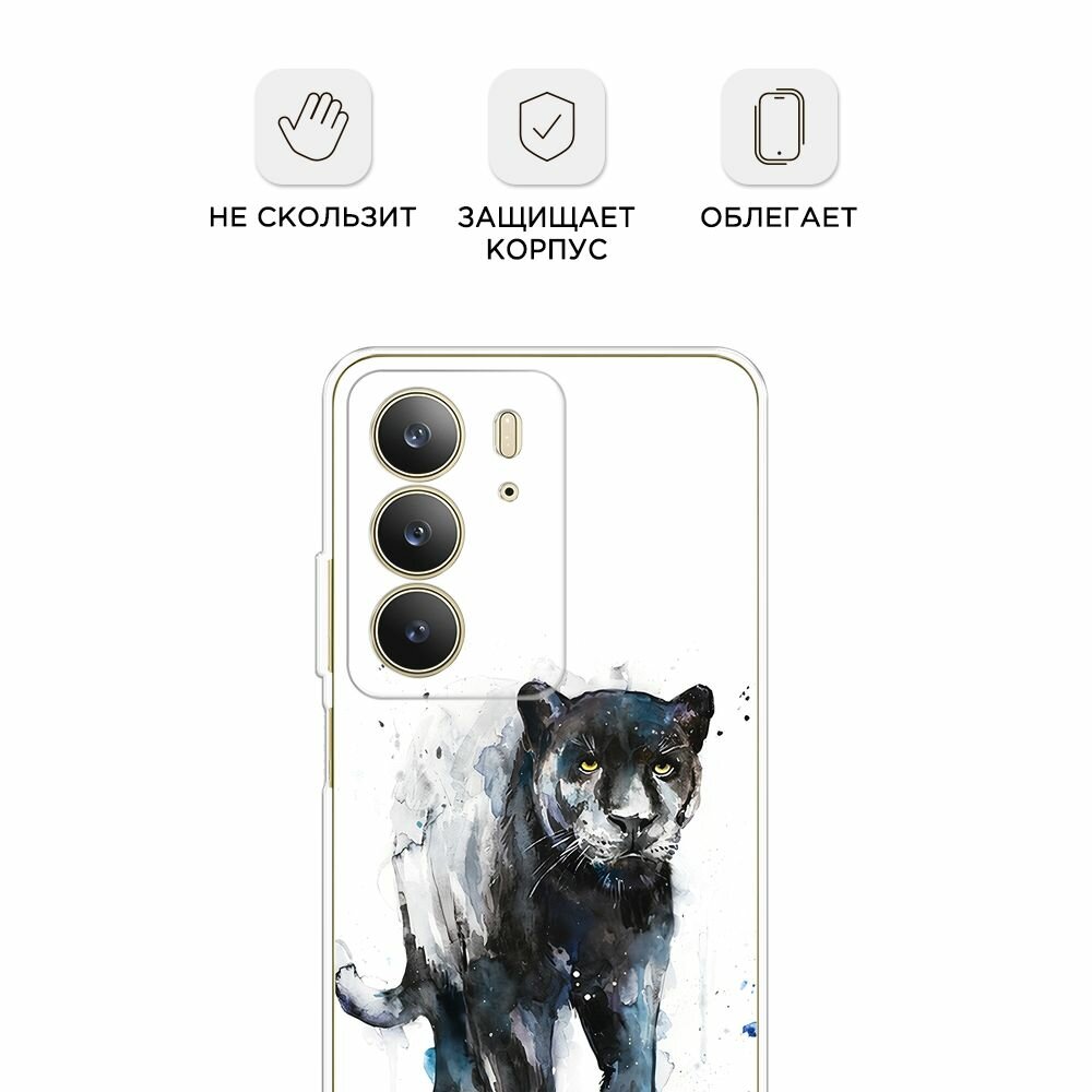 Чехол на Realme C75 4G / Реалми C75 4G с принтом "Пантера арт 3" — фото 1