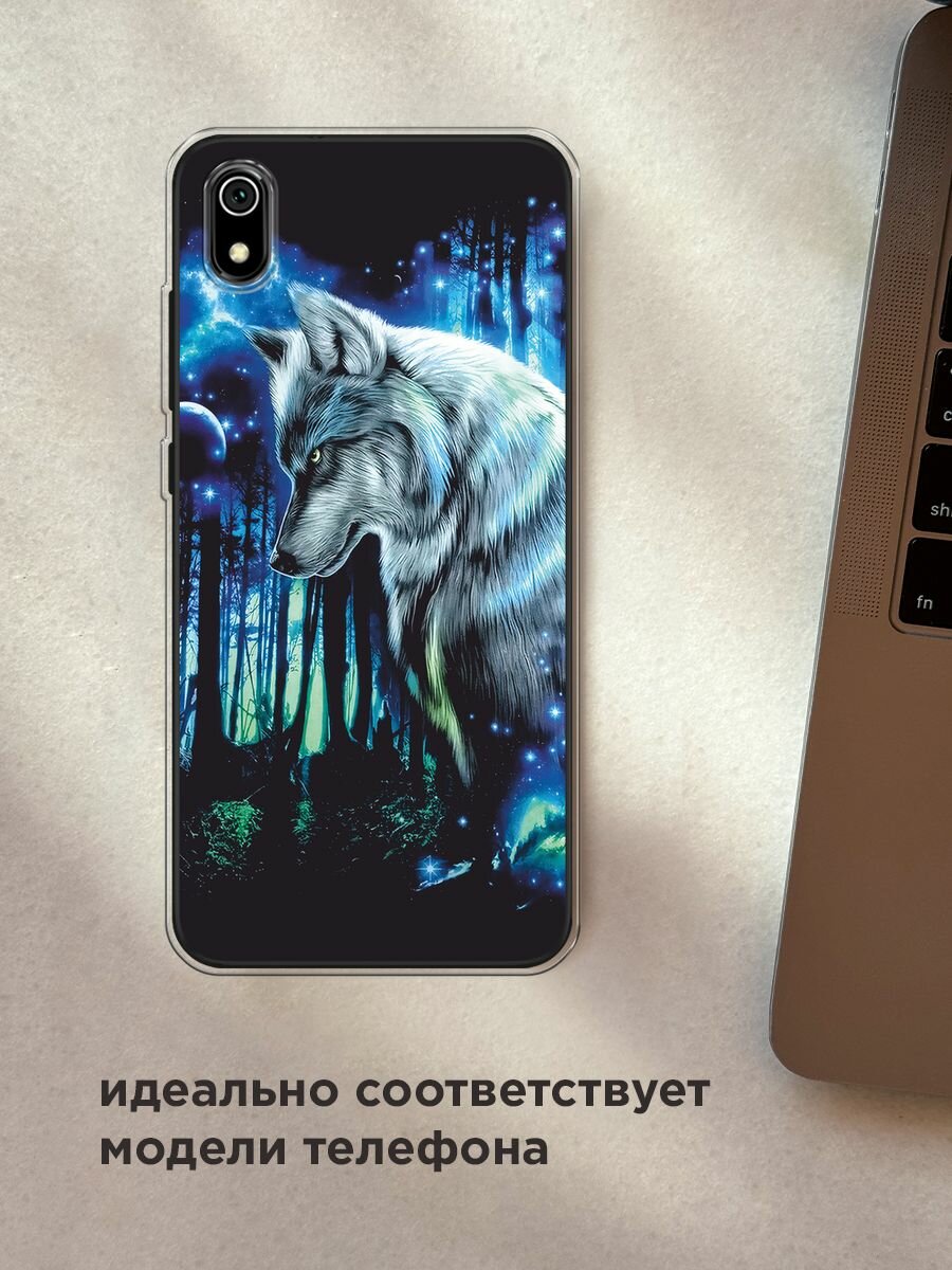 Чехол на Xiaomi Redmi 7A / Сяоми Редми 7А с принтом "Сказочный волк" — фото 1