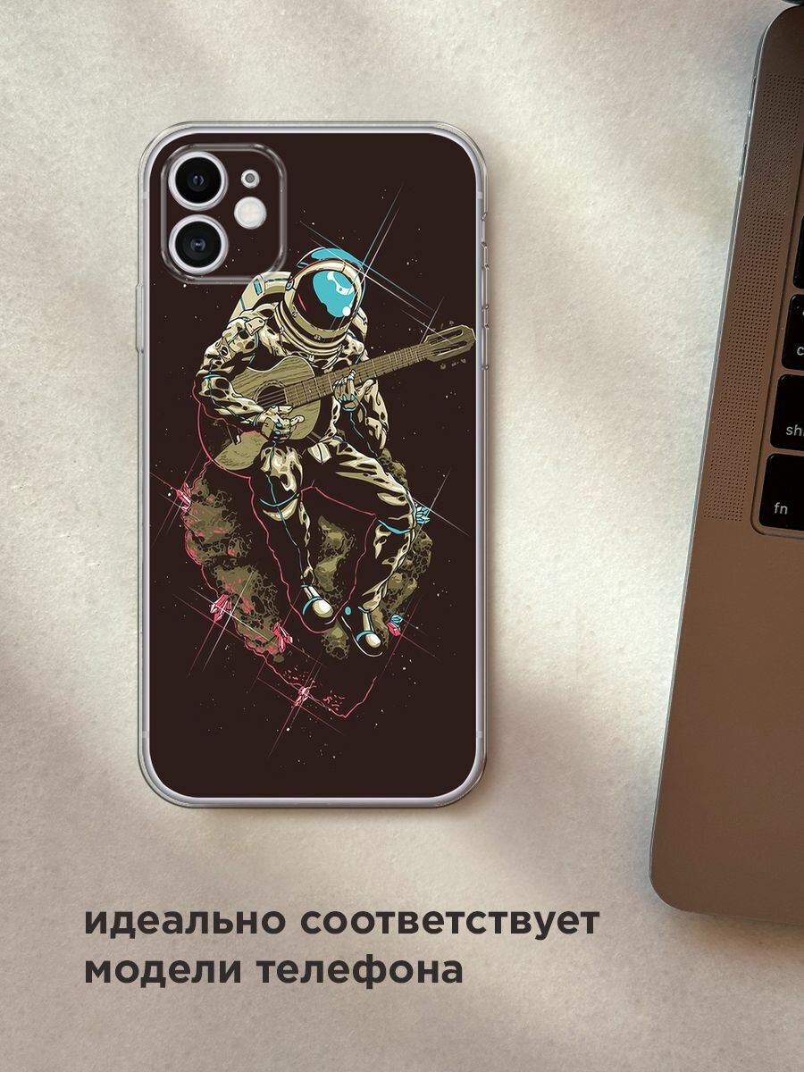 Чехол на Apple iPhone 11 / Айфон 11 с принтом "Космонавт гитарист" — фото 1