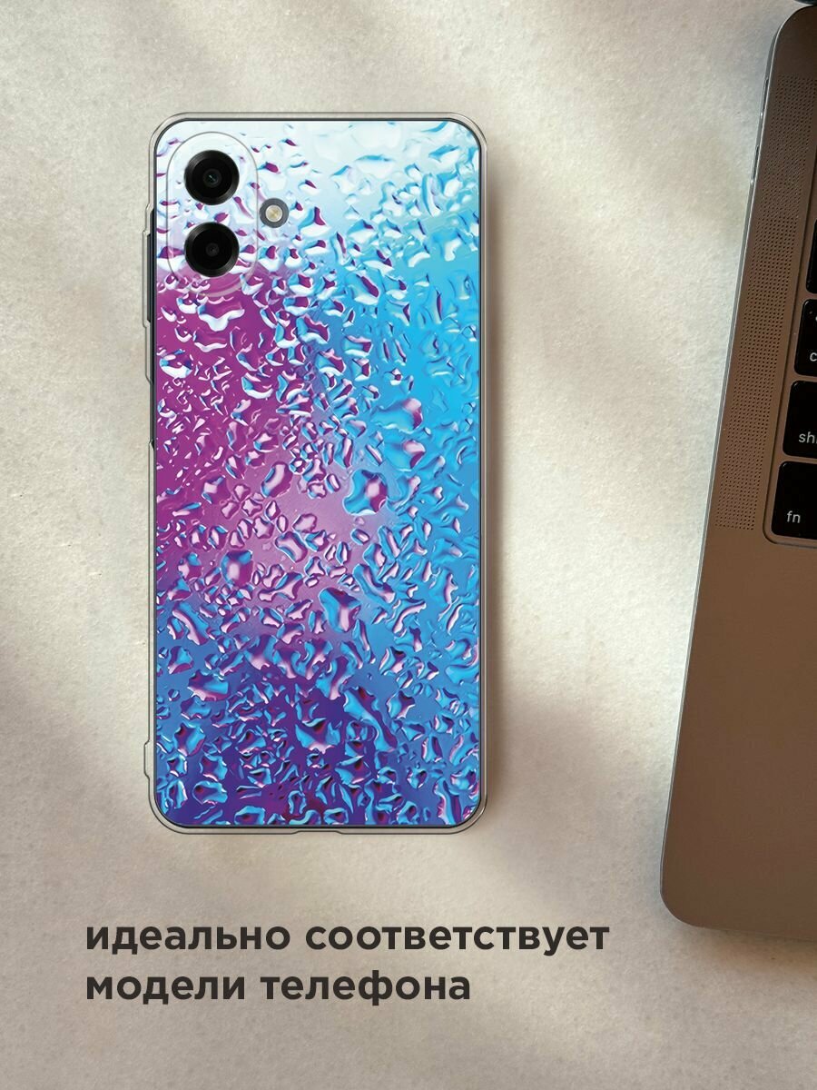 Чехол на Samsung Galaxy A07 / Самсунг А07 с принтом "Капли на стекле" — фото 1