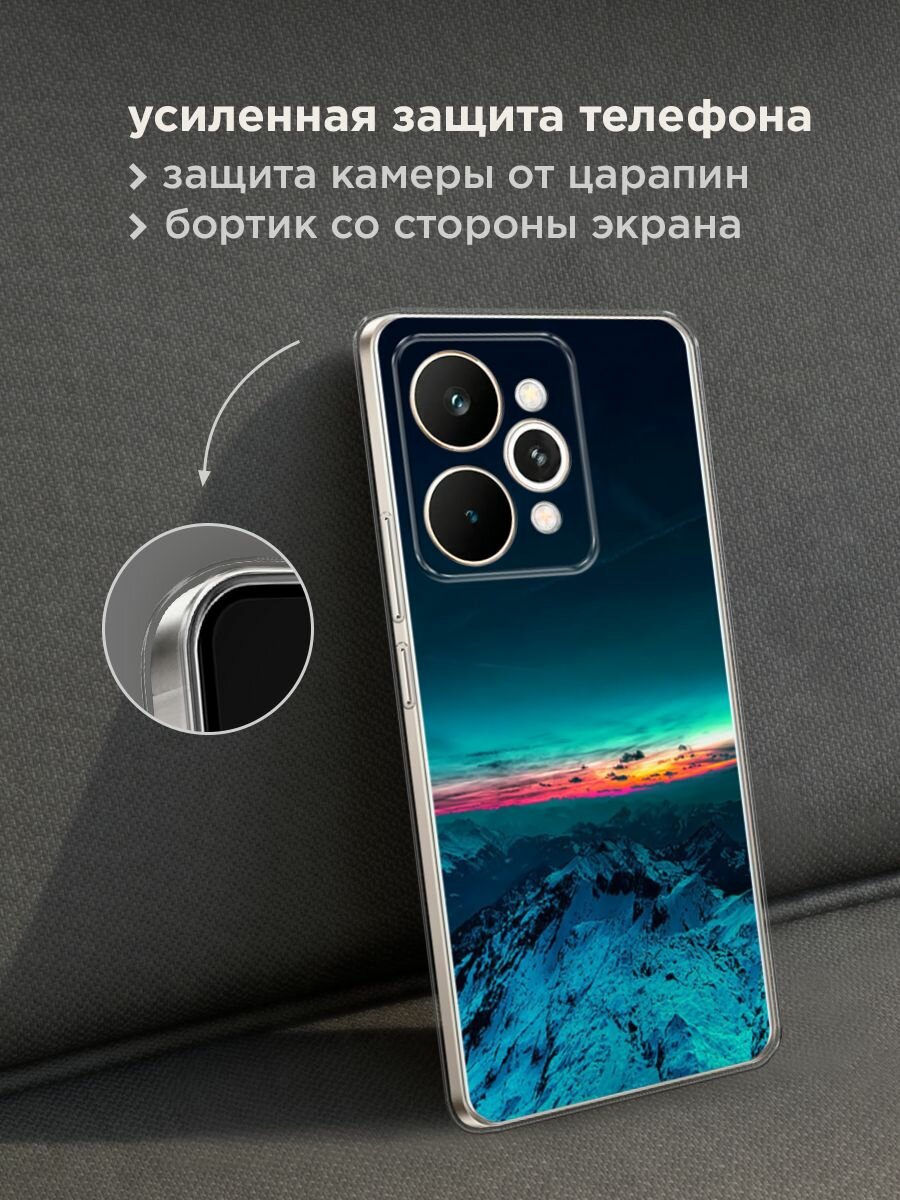 Чехол на Realme 15 Pro / Реалми 15 Про с принтом "Закат в горах" — фото 1
