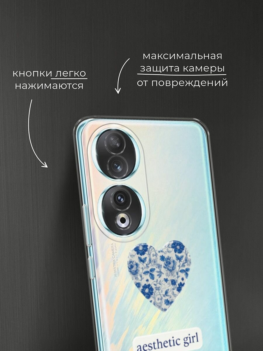 Чехол на Honor 90 / Хонор 90 с принтом "Aesthetic girl" — фото 1
