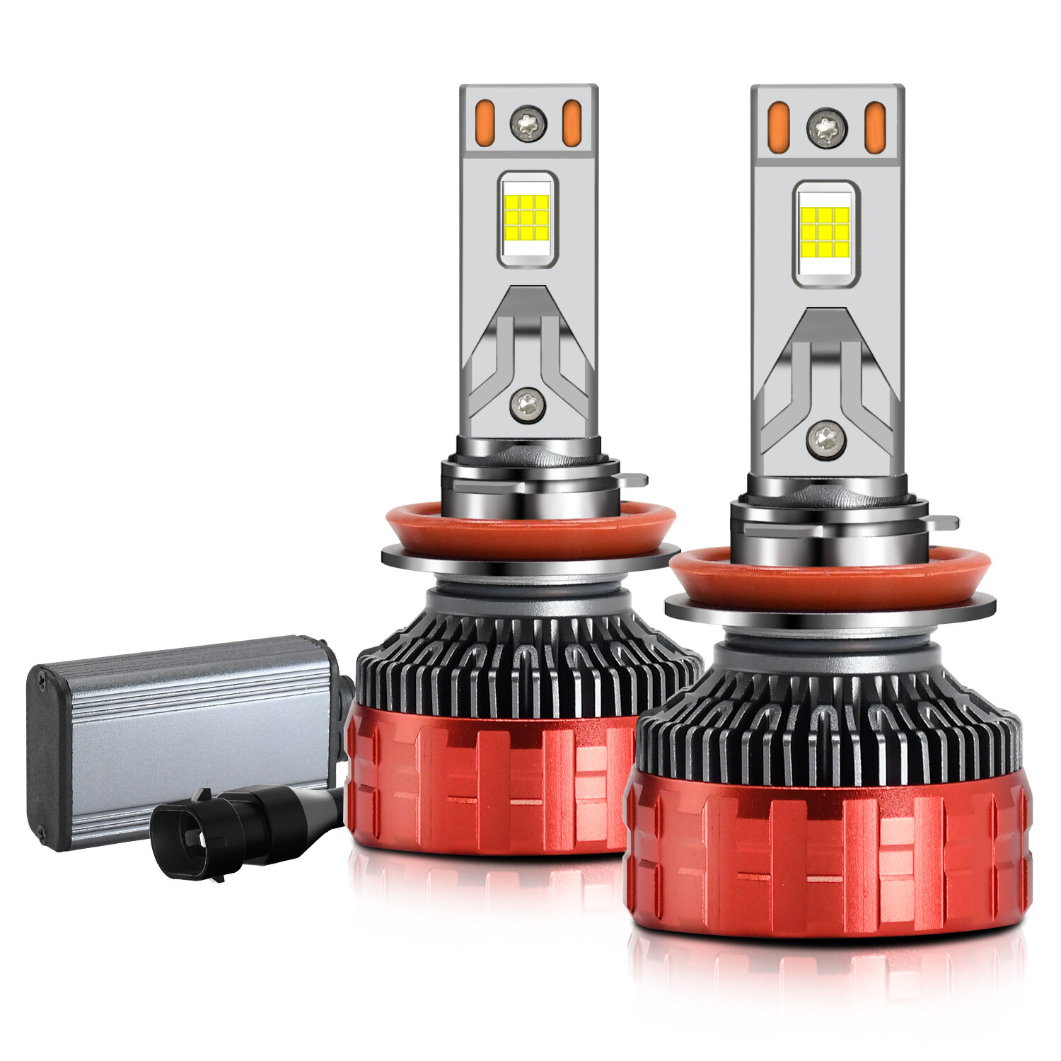 Светодиодные фары для автомобилей IP68 водонепроницаемые 100W светодиодные фары 6000K 22000LM 9005 9006 H1 H4 H7 H11 10-32V светодиодные фары, A15 H11 2 шт.