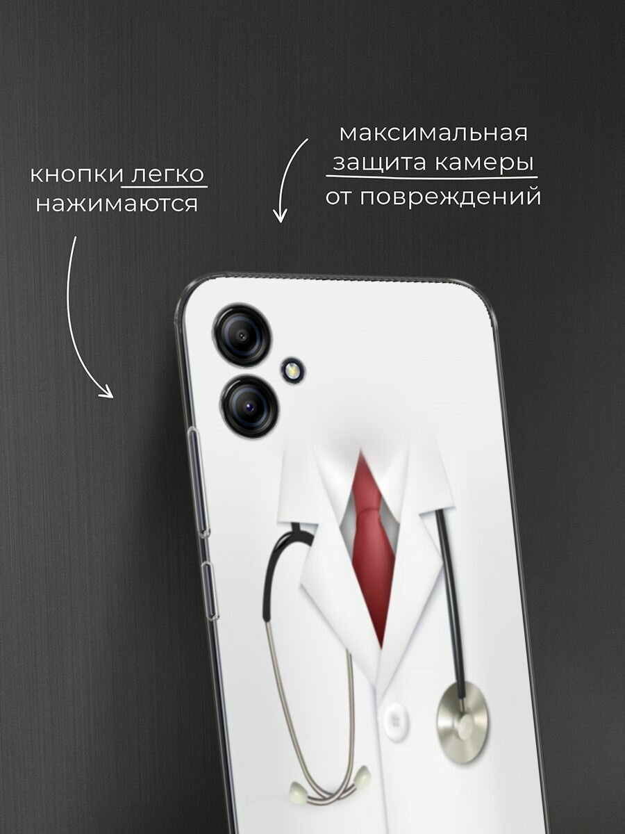 Чехол на Samsung Galaxy A04e / Самсунг A04e с принтом "Халат врача" — фото 1