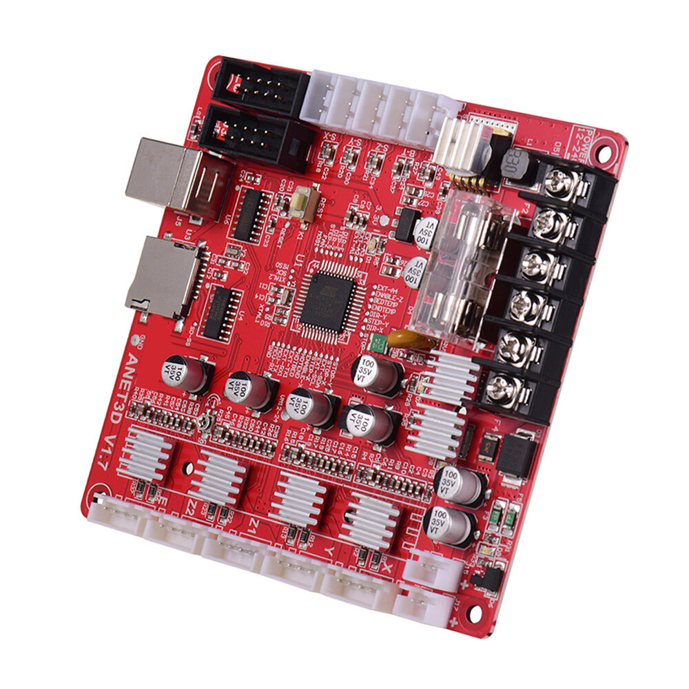 Anet A1284-Base V1.7 Базовая плата управления Материнская плата Материнская плата для Anet A8 Plus DIY Самосборный 3D-настольный принтер RepRap i3 Комплект обновлений 24 В