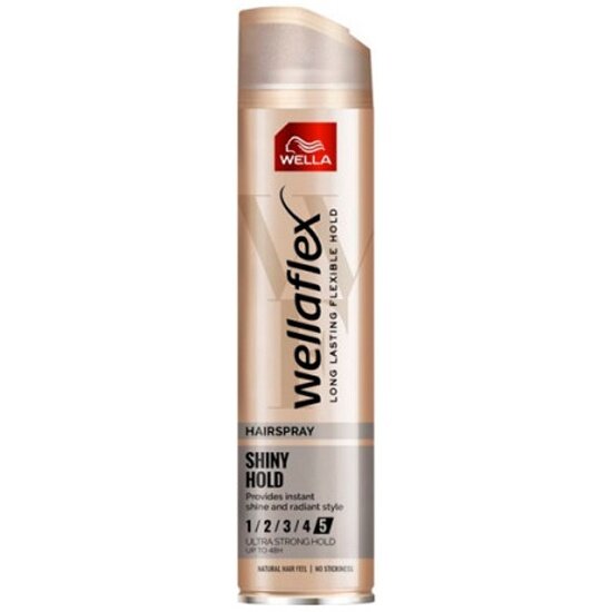 Лак для волос Wellaflex Shine&Hold Блеск и фиксация, ССФ 5, 250 мл