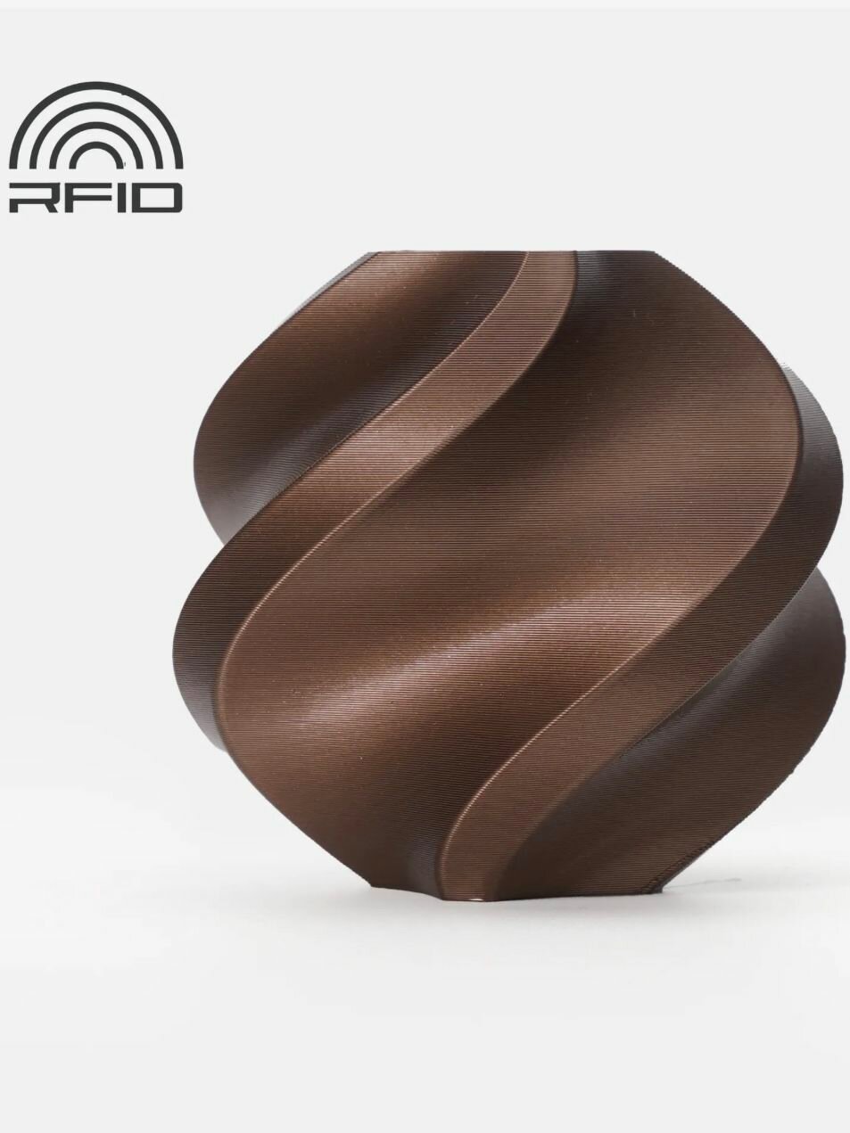 Филамент Bambu Lab PLA Metal Cooper Brown Коричневый 13800 / Метализированный пластик для 3Д печати , 1кг на катушке