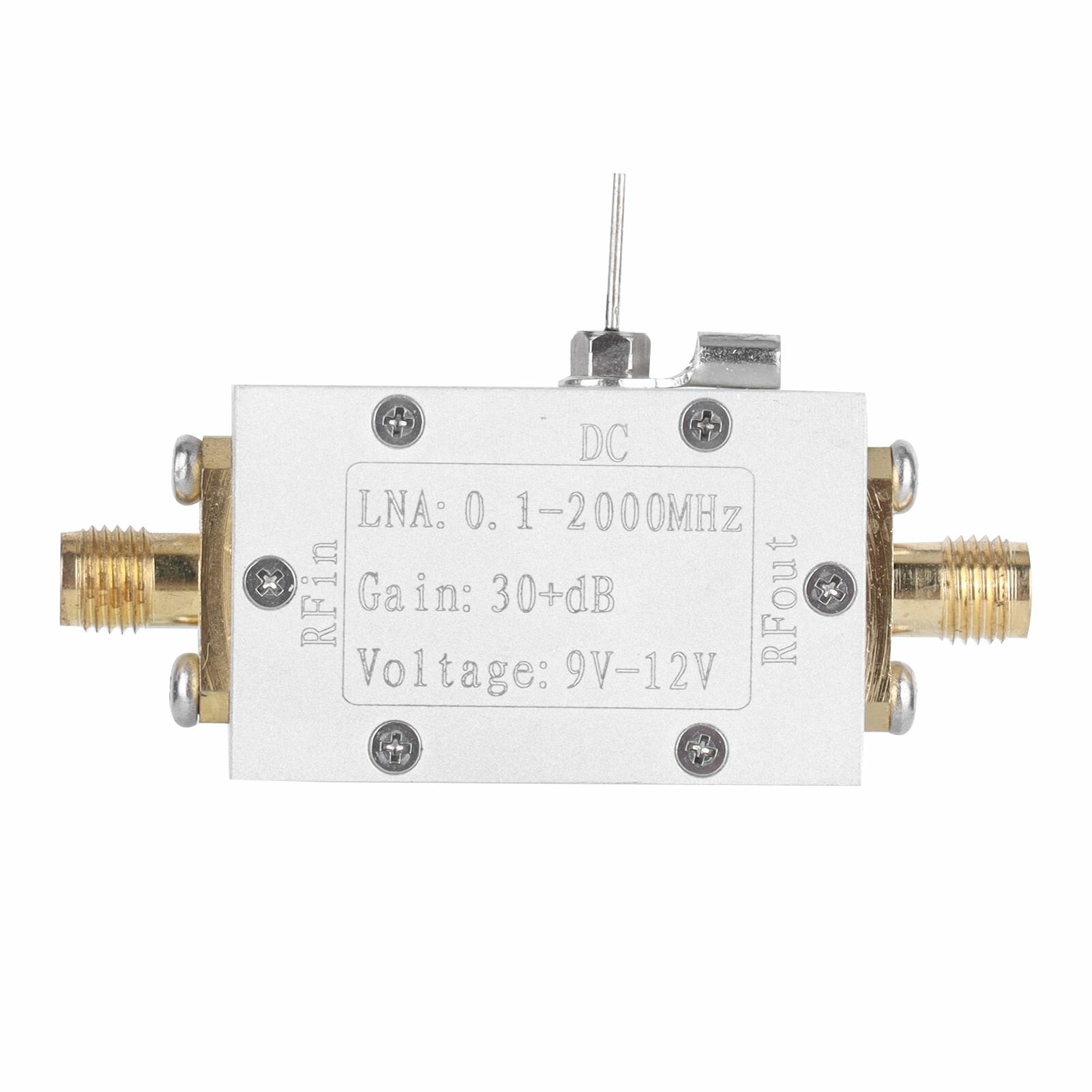 Усилитель широкополосный LNA0.1-2000МГц 30дБ, низкий уровень шумов RF-усилитель для FM-радио и пульта дистанционного управления