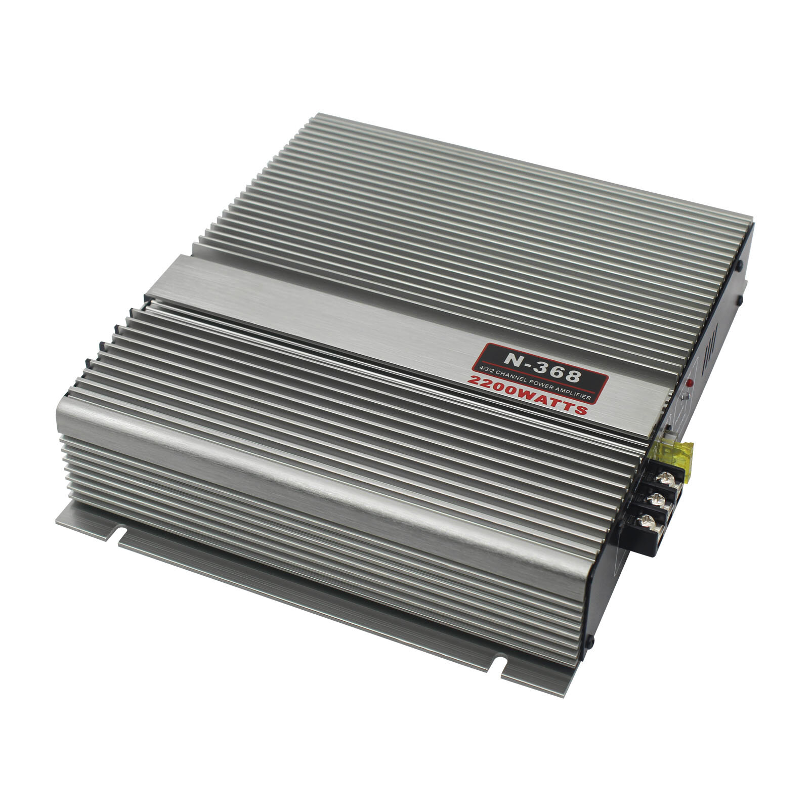 Усилитель автомобильной аудиосистемы 2-канальный 2200Вт 12.0В 2-путь, материал алюминиевый сплав, сопротивление 4Ом, частотный диапазон 28-180КГц, размер 200*200*50мм, вес 1.2кг, размер упаковки 270*270*80мм, вес упаковки 1.65кг, комплект 1 усилитель