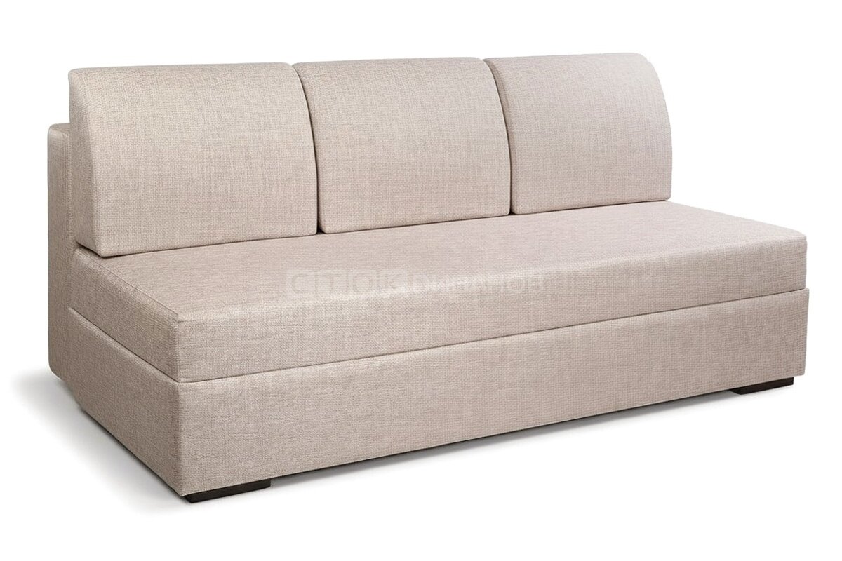 Диван Сток Диванов Эконом, светло-бежевая рогожка, 190 см, механизм еврокнижка