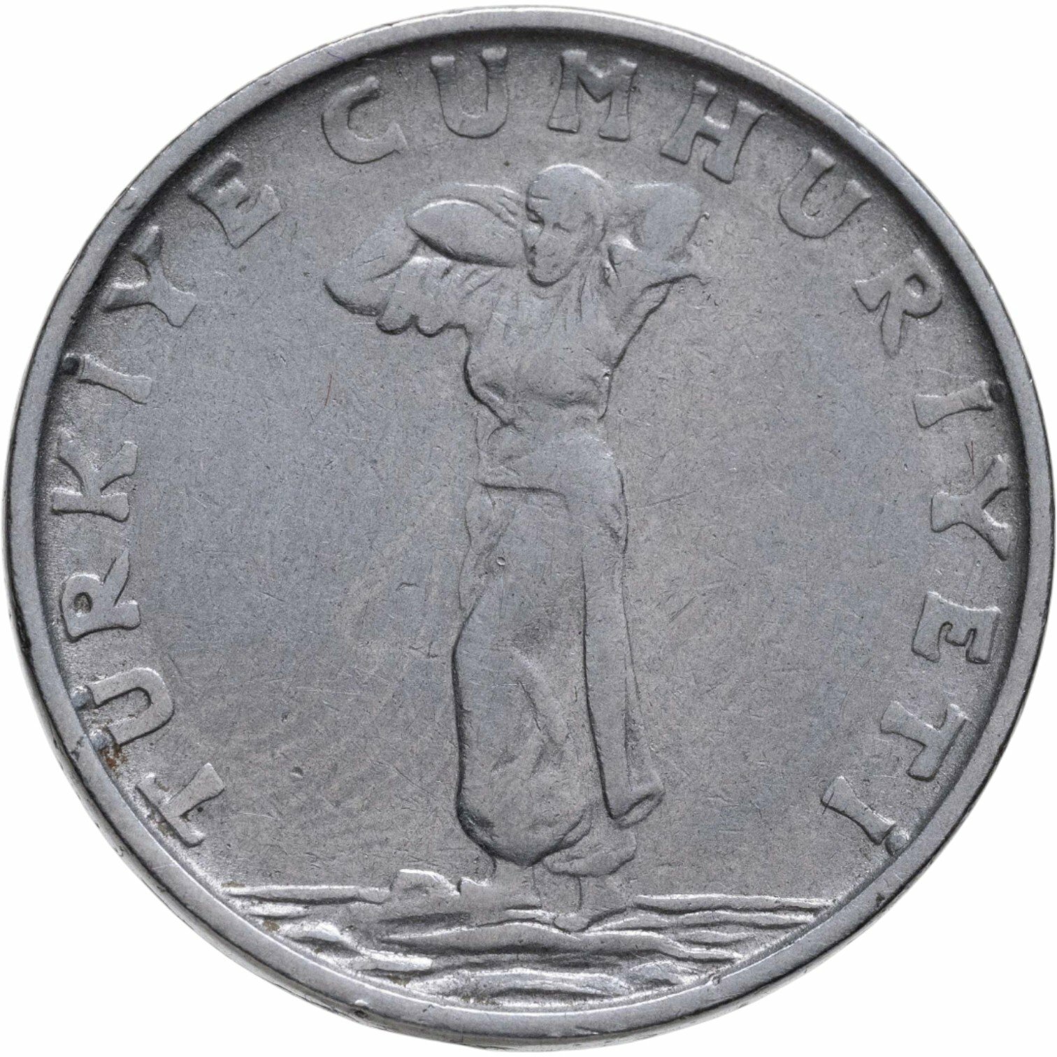 Турция 25 курушей kurus 1959, Сталь, в сохранности VF