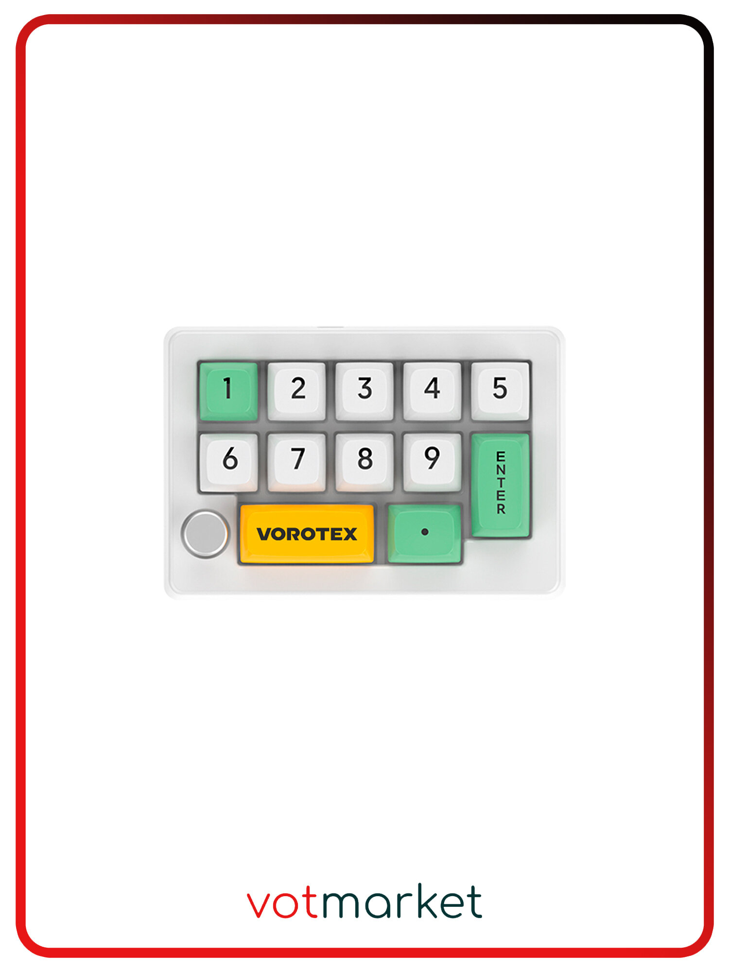 Мини клавиатура для ритм-игр и записи макросов VOROTEX K12 с фиолетовыми переключателями