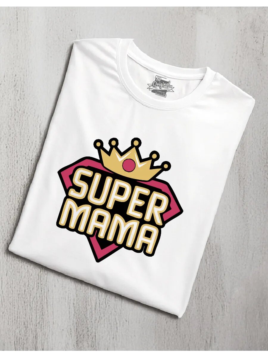 Футболка с принтом мама