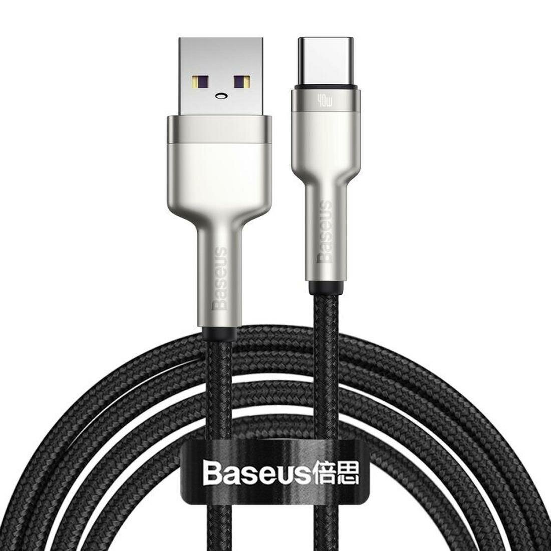 Кабель Baseus Cafule Series Metal Data Cable USb to Type-C 40W 2m Black (catjk-b01)