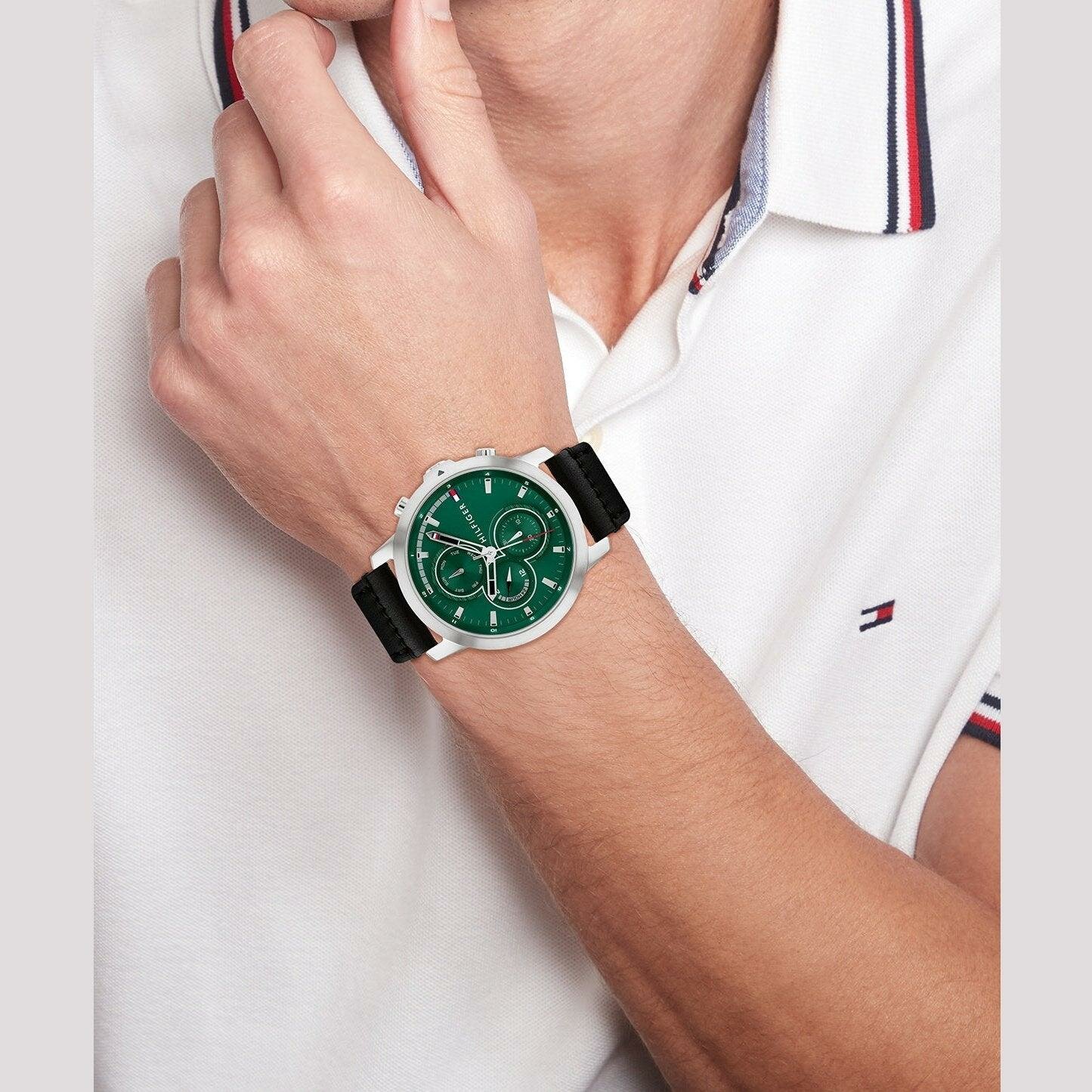 Наручные часы TOMMY HILFIGER, серебряный, черный — фото 1