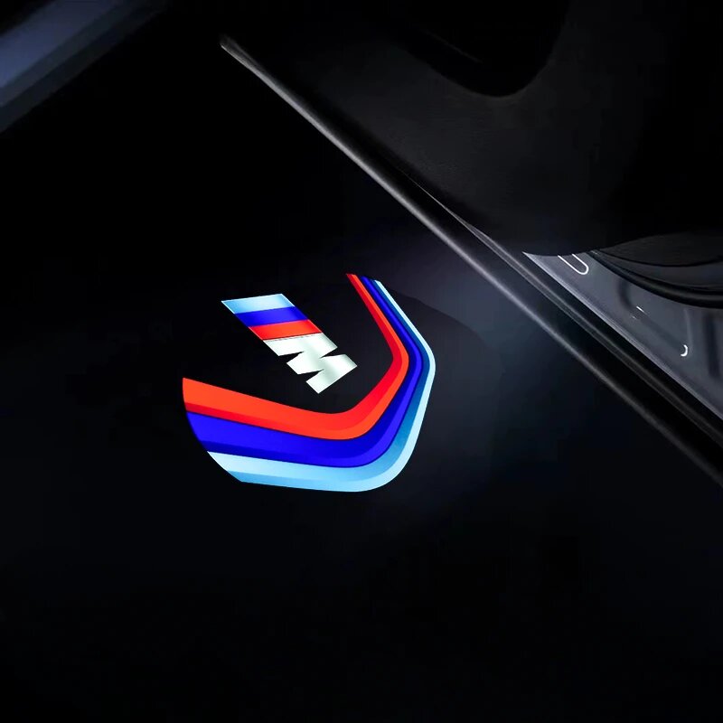 2 шт. BMW Welcome Light Все серии для E46 E39 E90 F10 F30 E92 E93 Проекционный HD Light Автомобильная дверь Светодиодная лазерная лампа приветствия Автозапчасти D style, 2 PCS