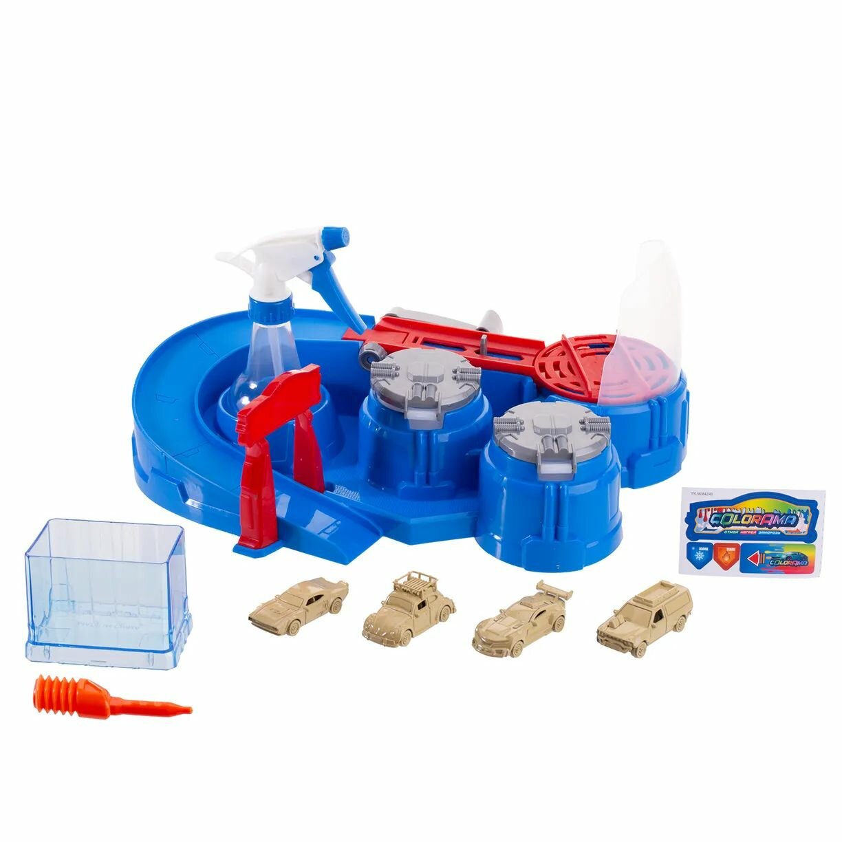 Игровой набор COLORAMA автомойка - сушка гоночных автомобилей, YYL563842