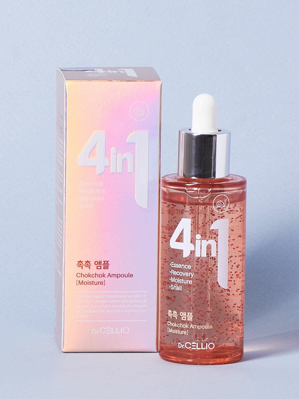 Dr. CELLIO Увлажняющая сыворотка для лица с муцином улитки 50мл Dr. G50 4 IN 1 Chokchok Ampoule Snail