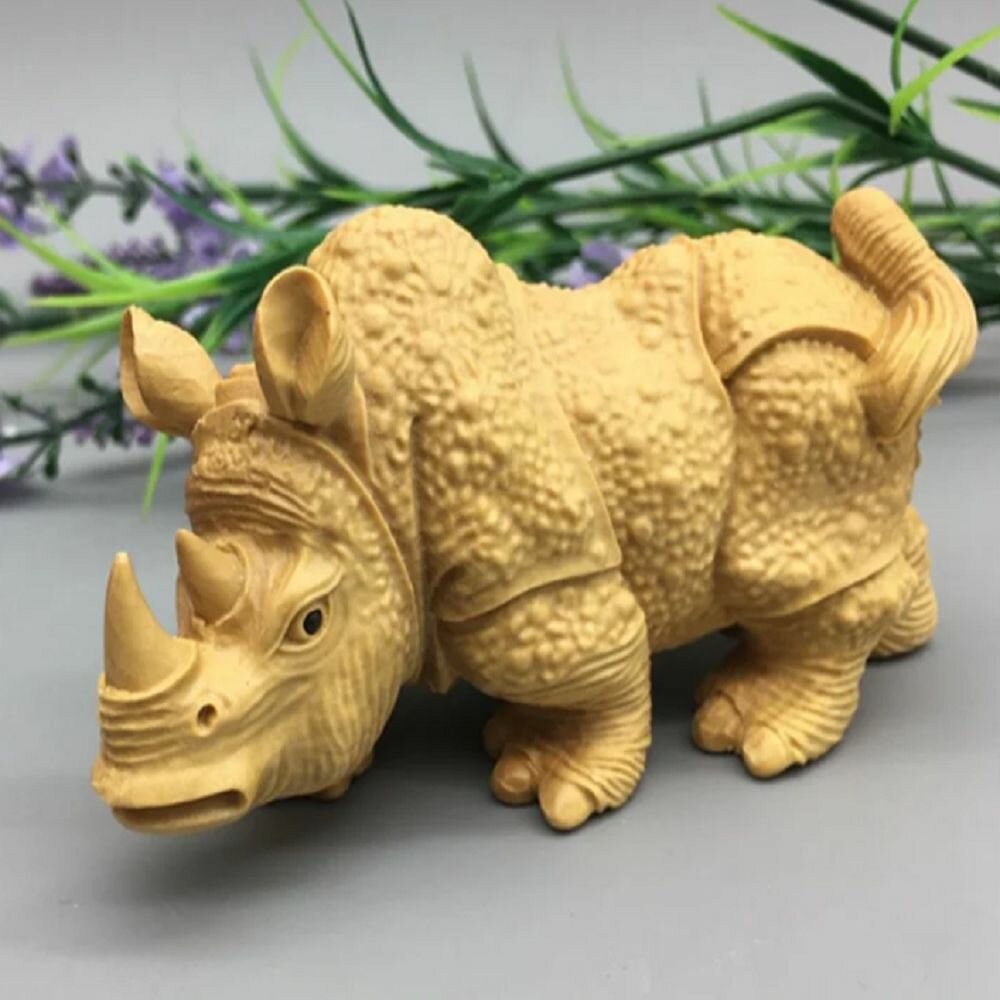Статуэтка "Носорог" Фэн-Шуй, самшит (8*4*2.5 см.).