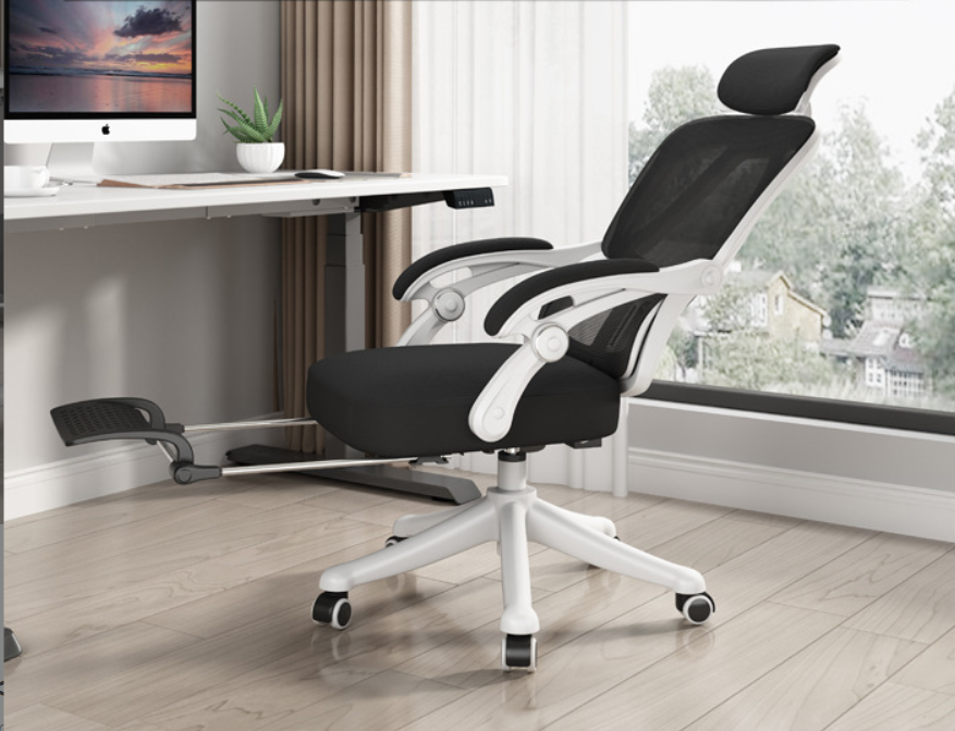 Игровое кресло "Ортопедическая поддержка", ткань, белый, с подголовником