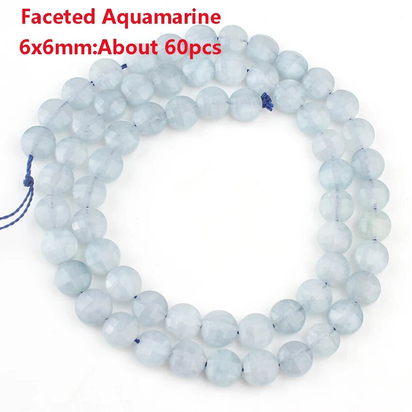 Куoyu натуральные синие аквамариновые бусины style 14