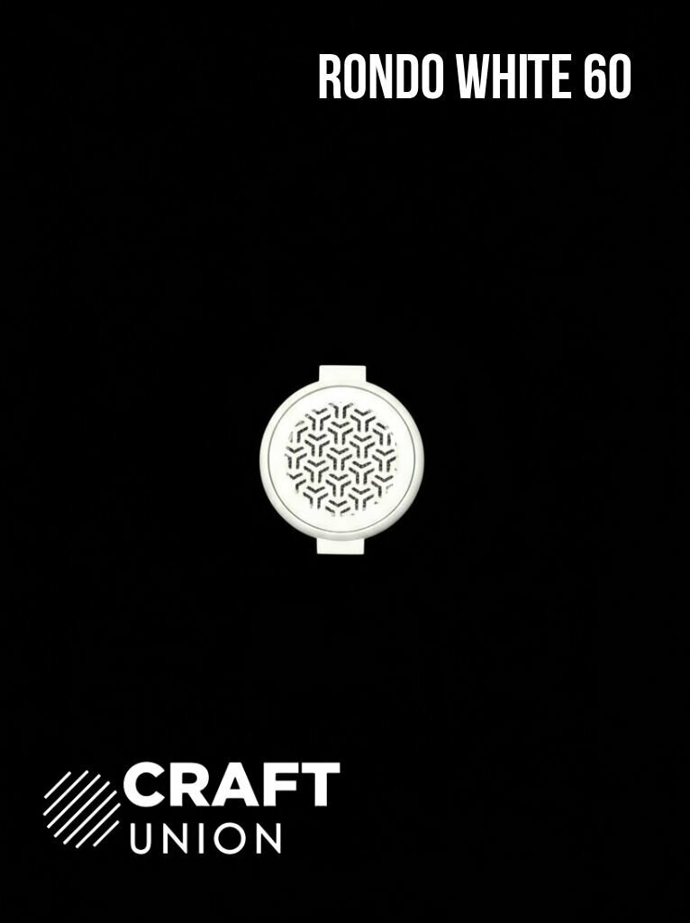 Дизайнерская магнитная решётка Craft Union Rondo White D60 мм для натяжного потолка
