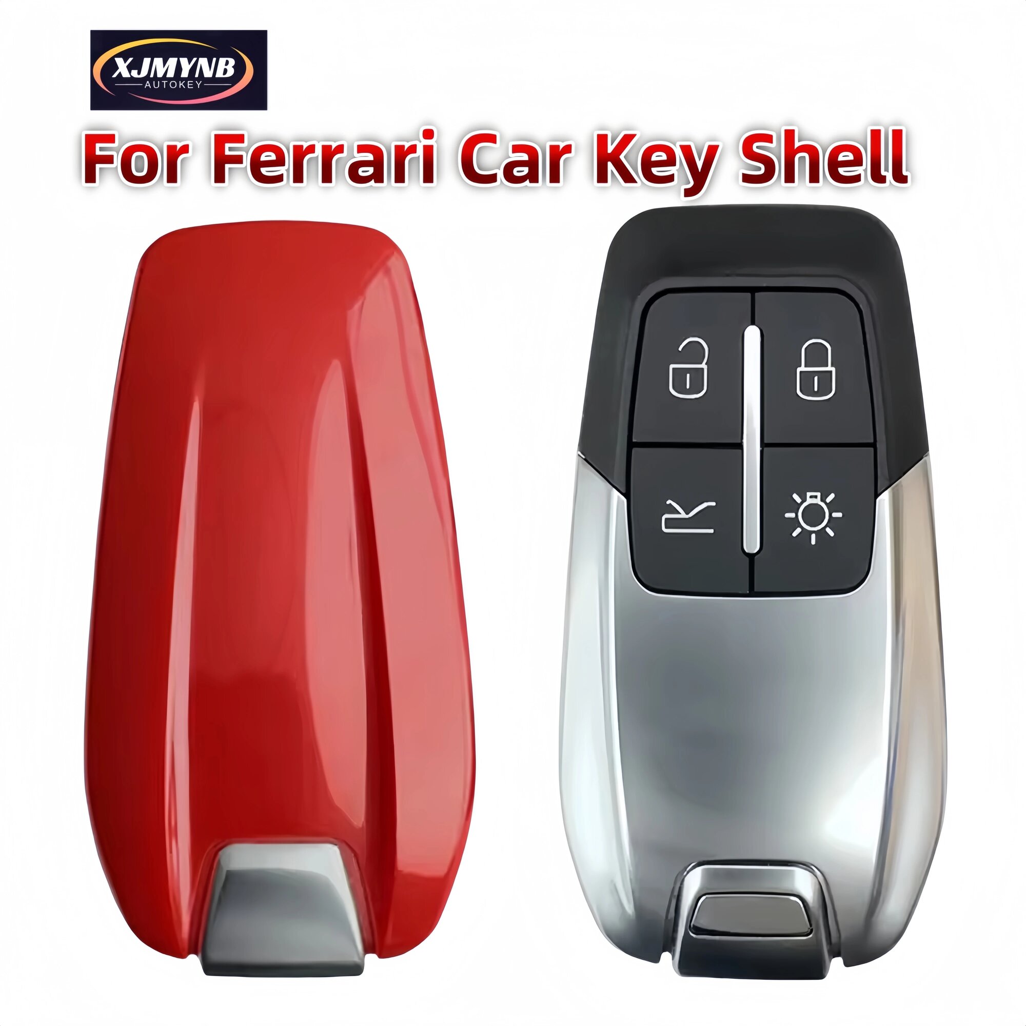 Чехол для дистанционного ключа автомобиля XJMYNB для Ferrari 458 588 488GTB LaFerrari без логотипа, 4 кнопки, корпус автомобильного ключа CS 2014-2020 гг. 094004