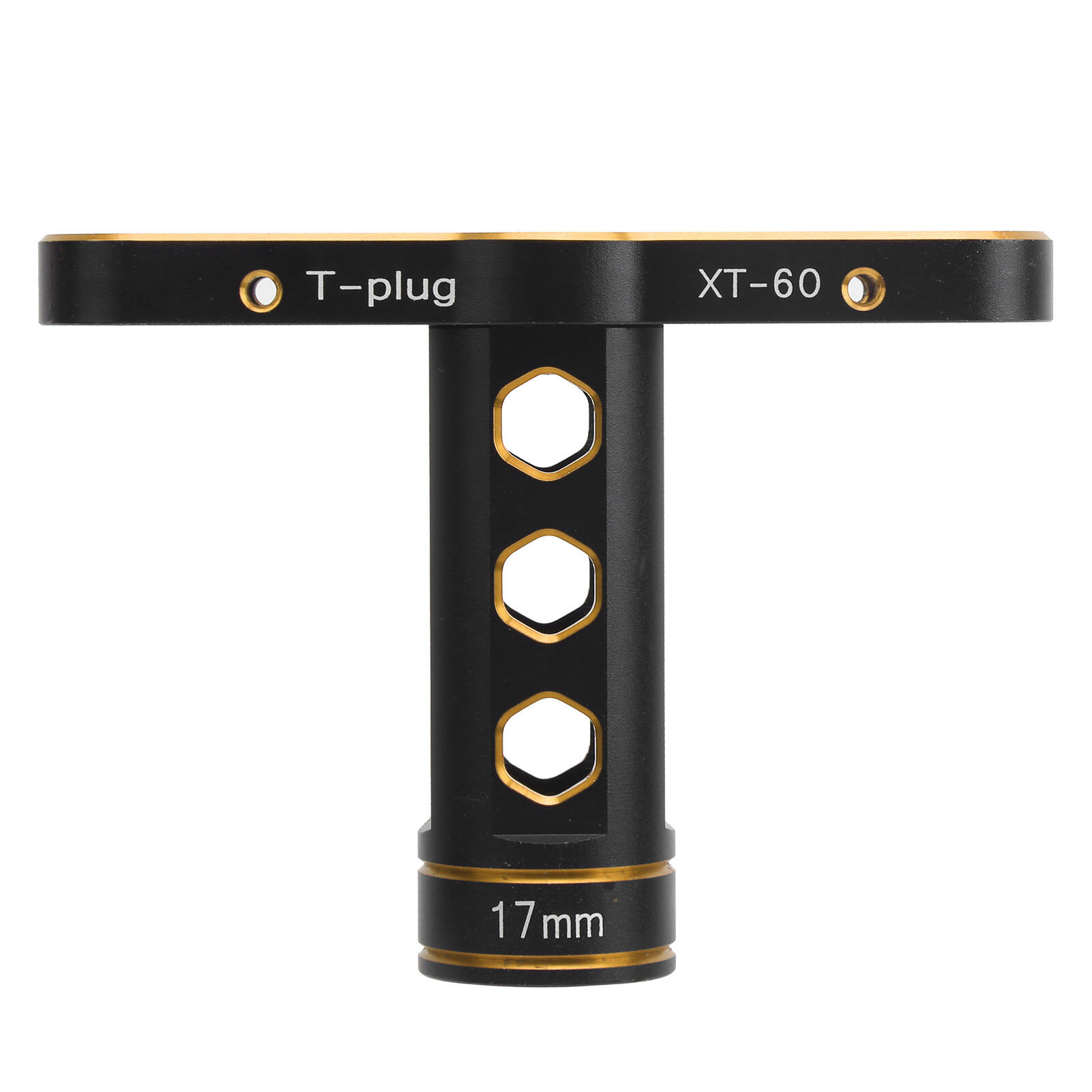 Шестигранная гайка с гнездом 17 мм из алюминиевого сплава с Т-образной втулкой для 1/8 золотой