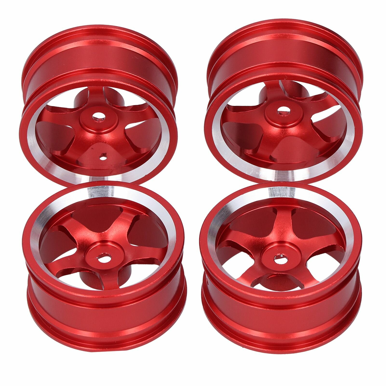 4шт RC ступицы обода колеса из алюминиевого сплава для MN86 1/12 RC Crawler Upgrade АксессуарыКрасный