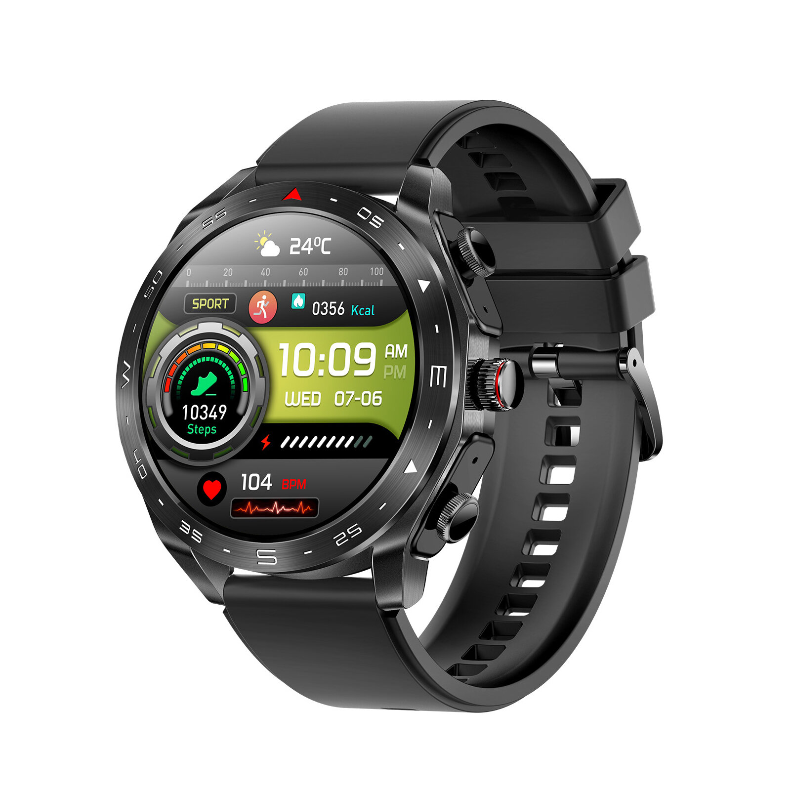 T95 2-in-1 Smart Watch with Earbuds 1.52-Inch FullTouch Screen Fitness Tracker IP67 Waterproof BT Call Blood Oxygen/Sleep/Heart Rate/Blood Pressure Monitor Multiple Sports Mode Notification/Call/Sedentary Reminder Remote Camera Compatible Android iOS