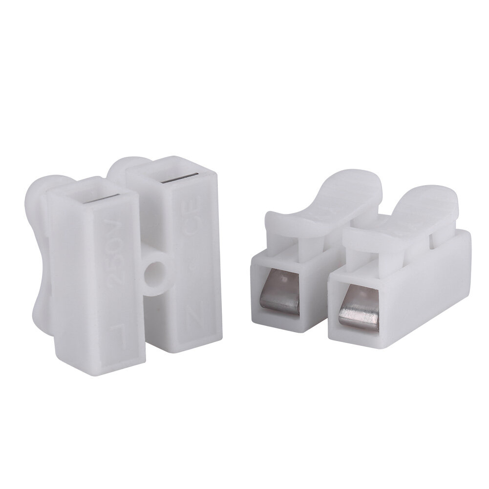 50 шт./лот клеммные колодки с зажимом для проводов 2P для светодиодных ламп