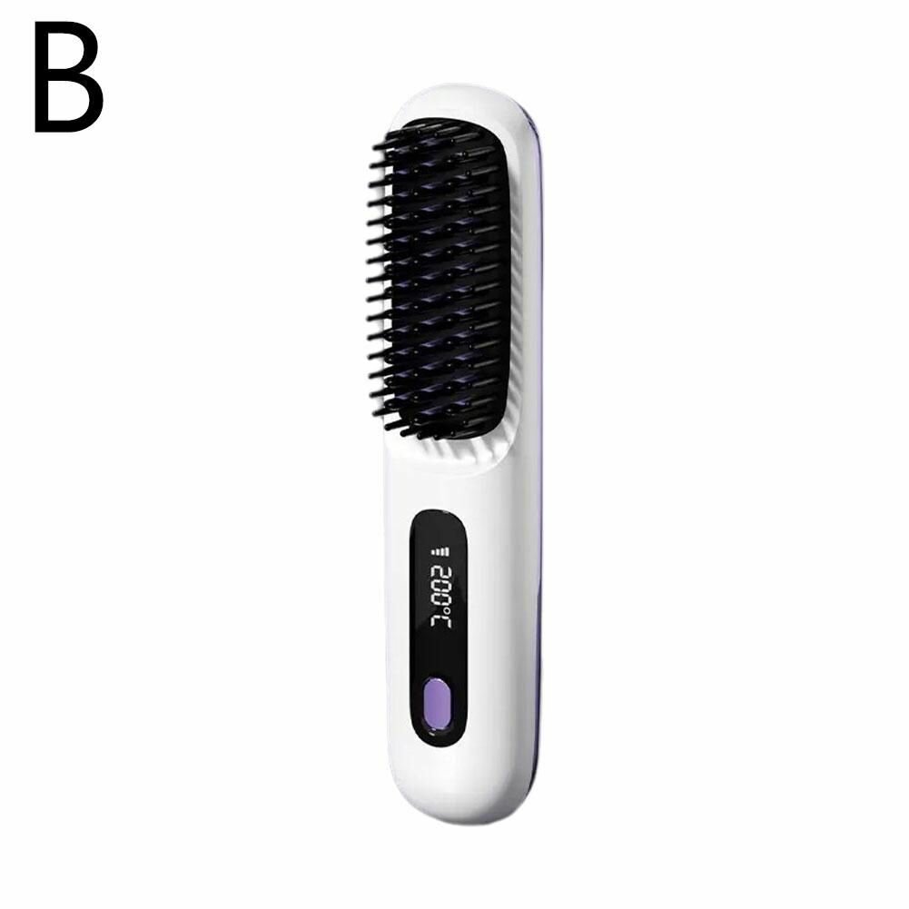 Электрическая щетка для выпрямления волос с керамическим покрытием, 3 температурных режима, для всех типов волос