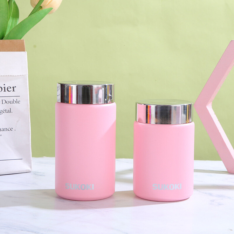 Кружка из нержавеющей стали 316 с вакуумной изоляцией для детей, мини-кружка карманного формата, однотонная кружка высокого качества