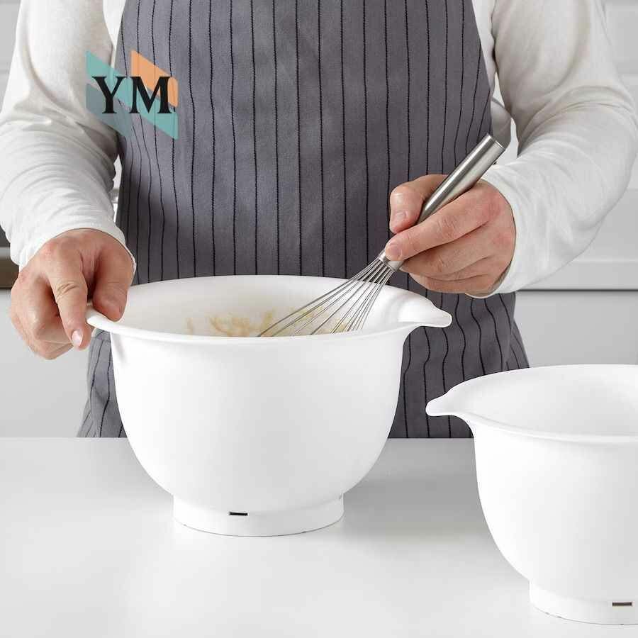 Миска однотонный 2300 мл, 3700 мл белый, 2 шт