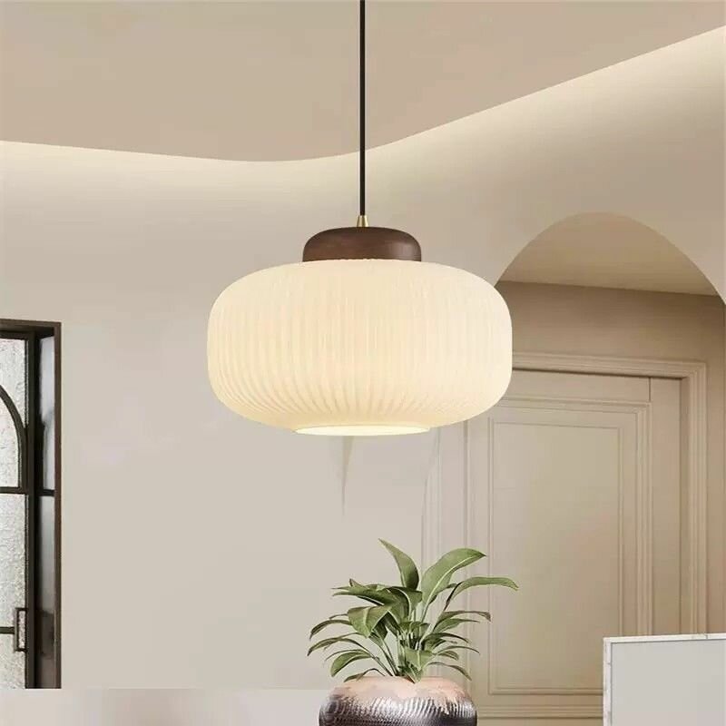 Стеклянная люстра в стиле люкс с элементами дзен: Креативный светильник для кабинета, столовой и спальни в новом китайском стиле