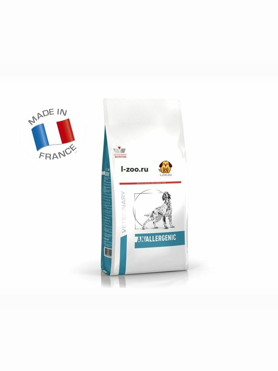 Anallergenic Dog (3кг) Корм сухой полнорационный диетический для взрослых собак, применяемый при пищевой аллергии или пищевой непереносимости. Ветеринарная диета.
