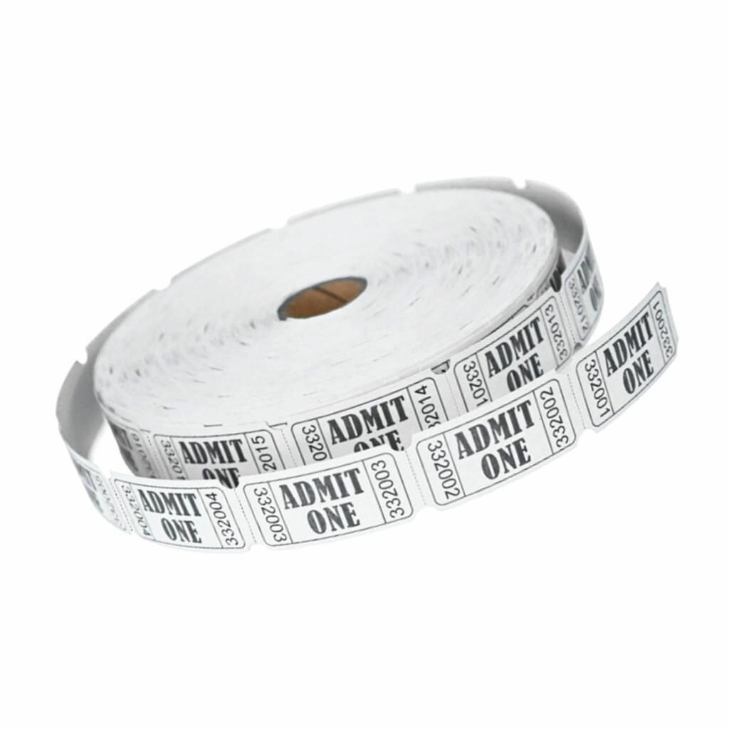 Удобные рулонные билеты для школьных мероприятий и выставок, Белый