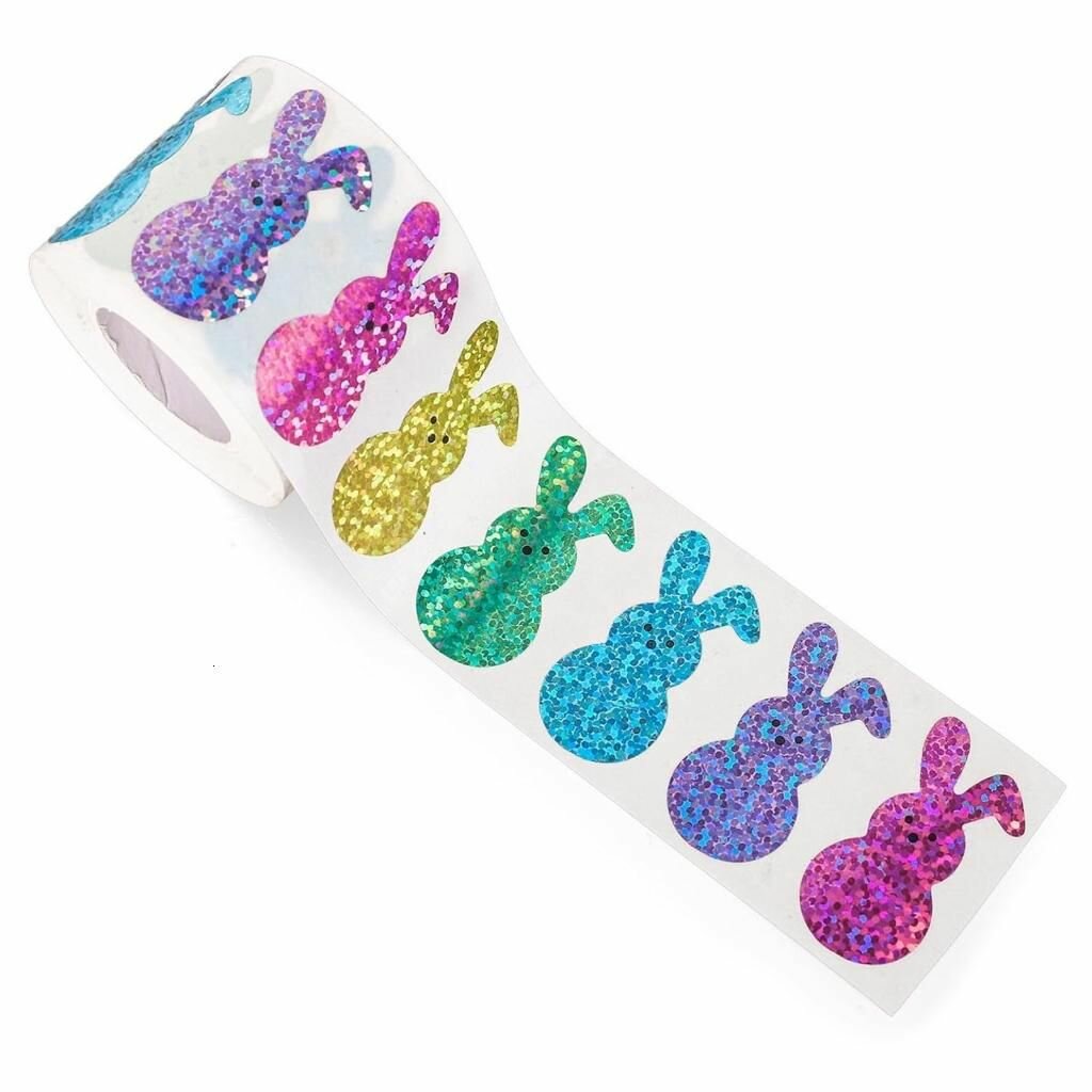 Легкие праздничные наклейки "Кролик"