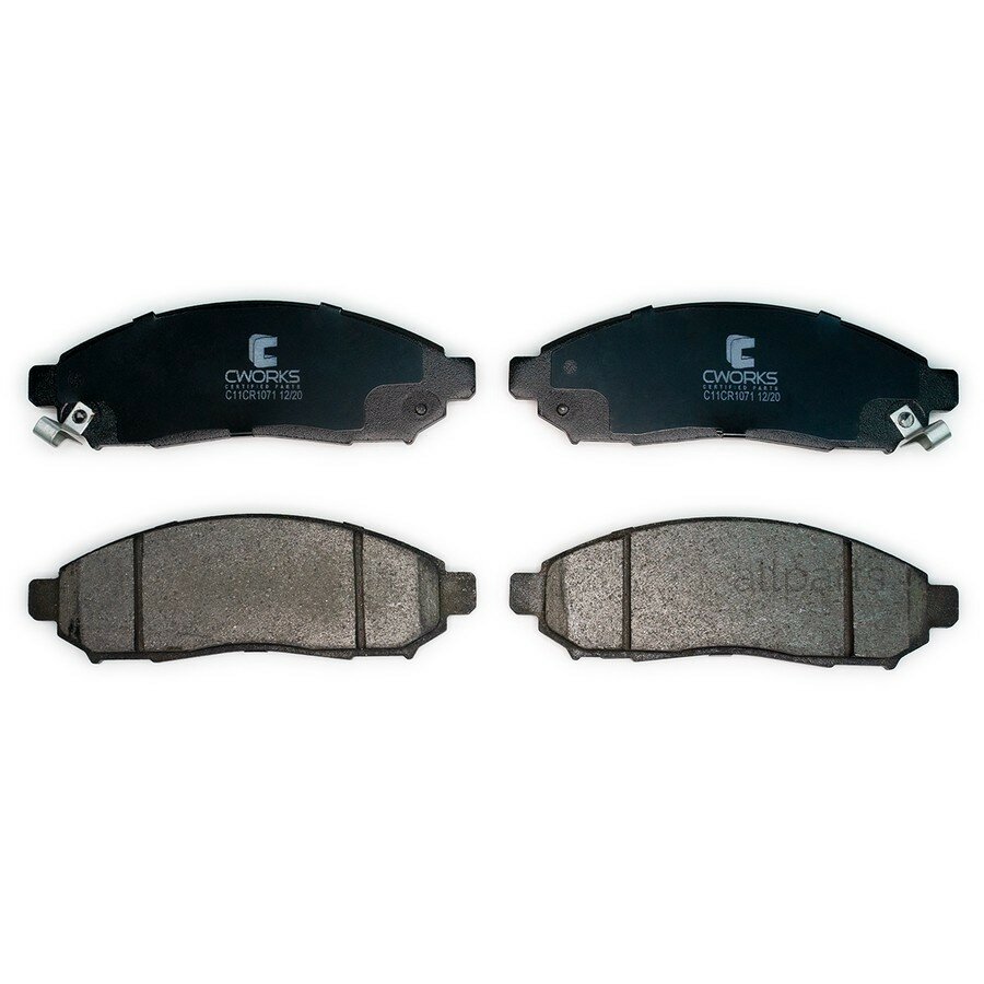 CWORKS C11CR1071 Тормозные колодки передние, Low Metallic (Замена для C11CR0132)