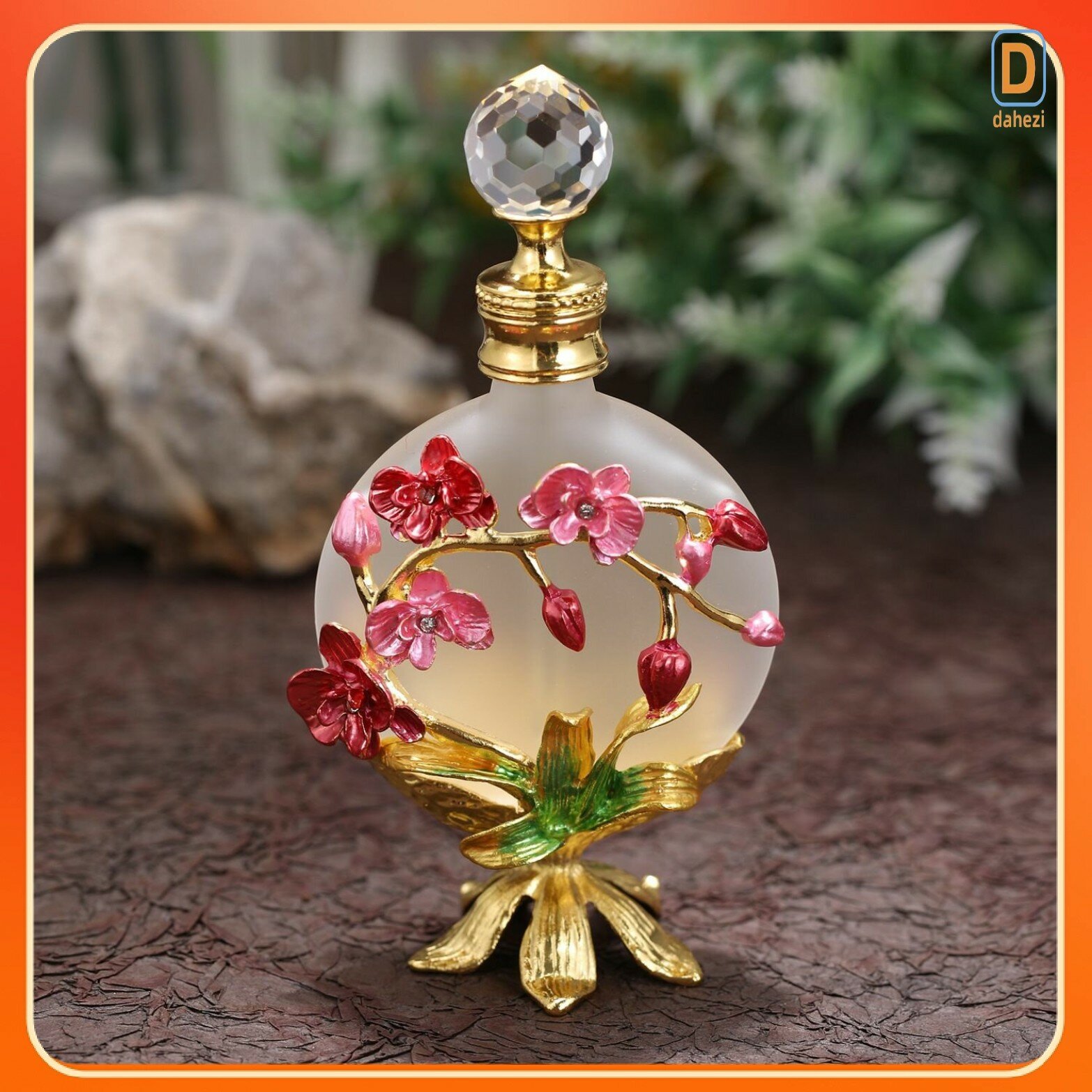 Ретро флакон духов 30 мл, драгоценный камень, флакон с эфирным маслом(Без духов)