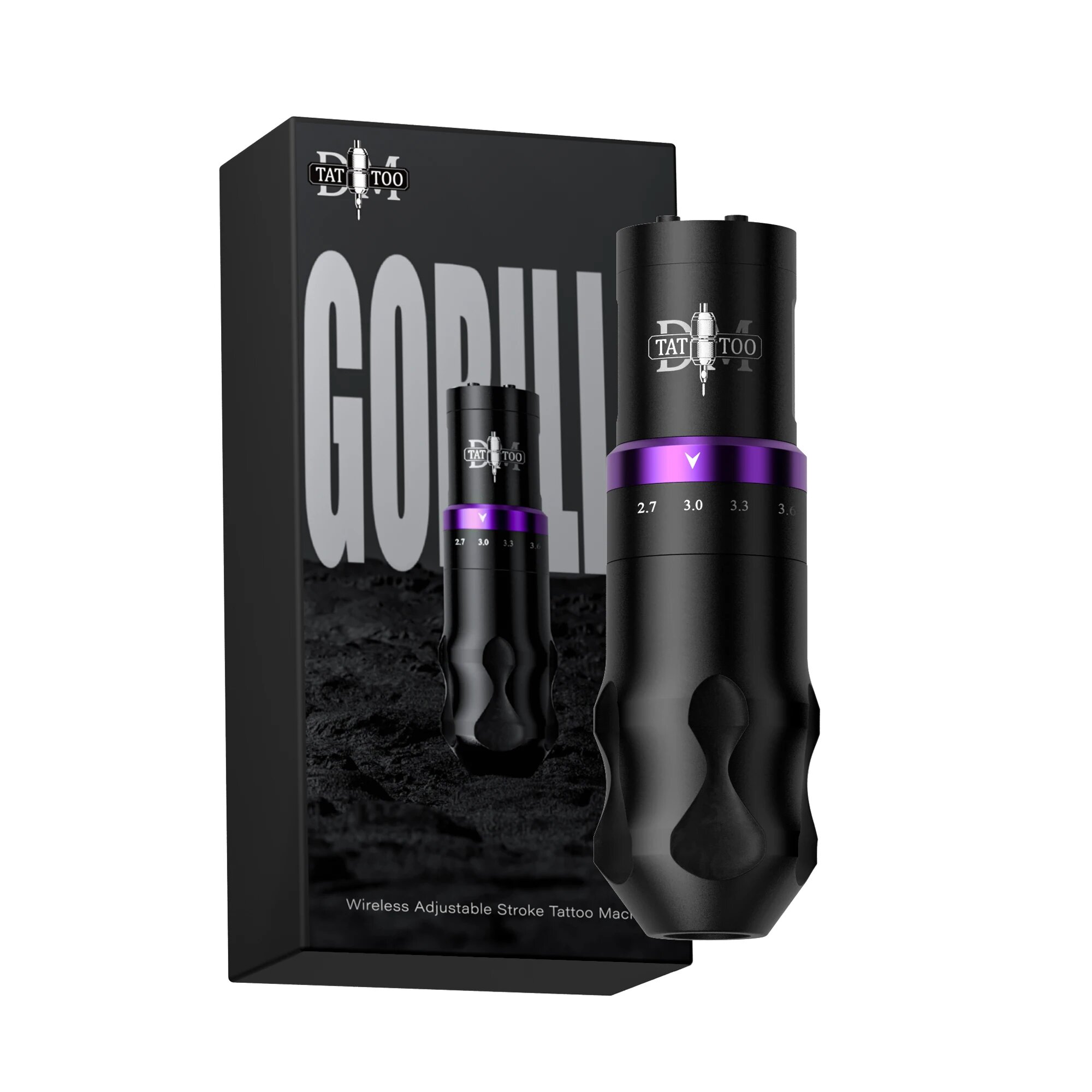 DM TATTOO Gorilla Тату-машина регулируемый ход, black