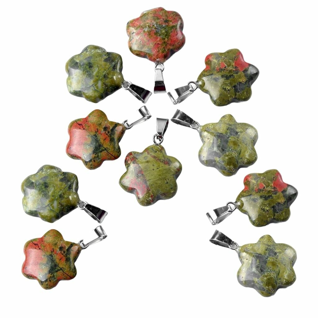 Кристальные каменные подвески "Цветок"