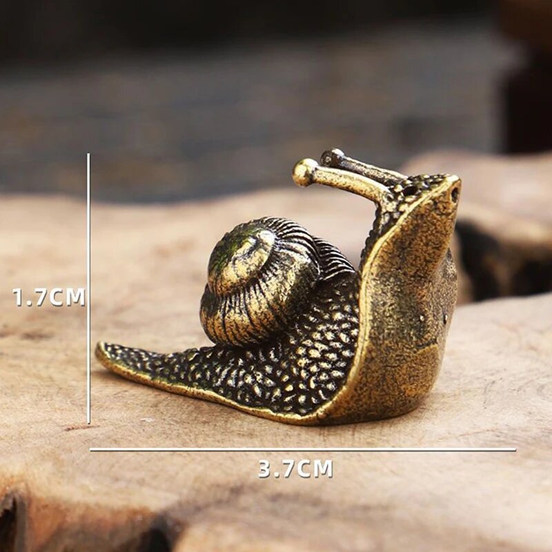 Статуэтка улитки из латуни WHPHous bronze-1