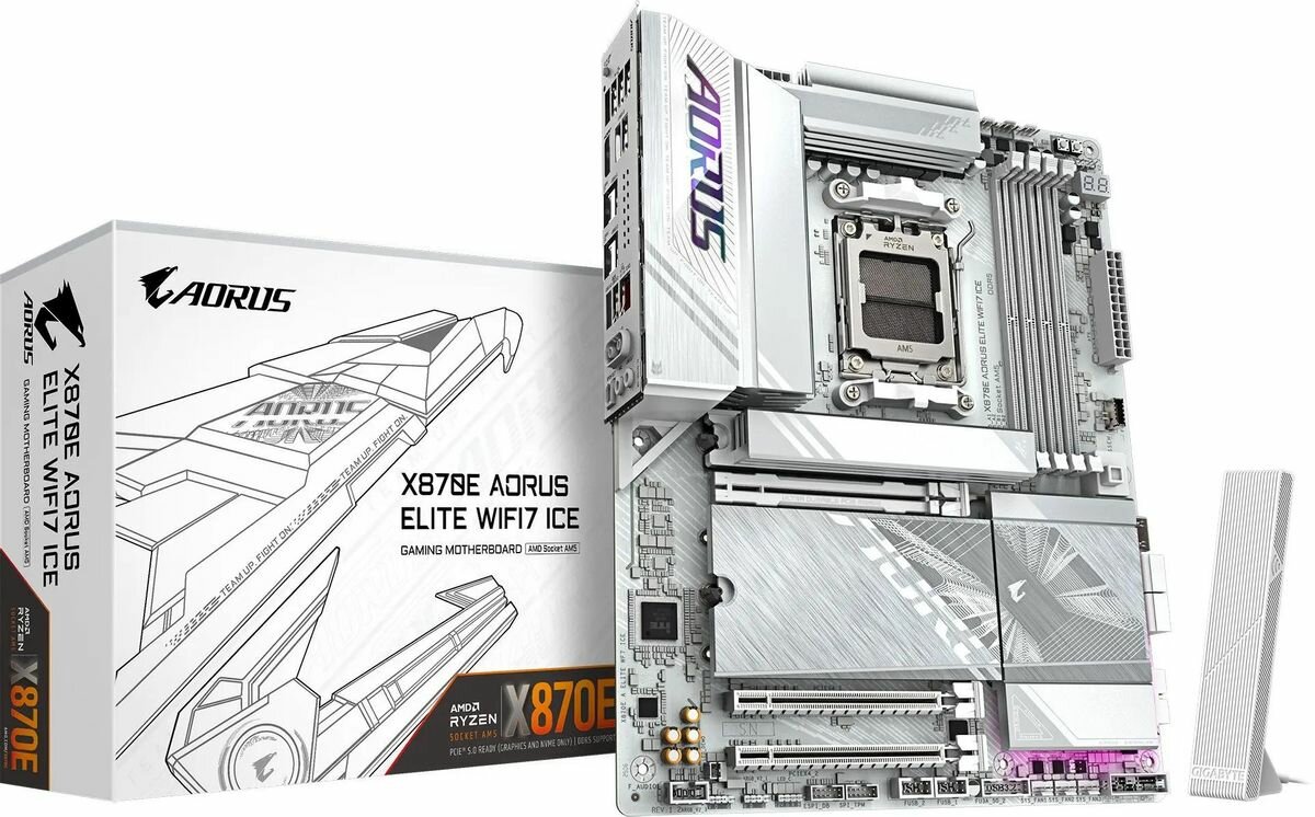 Материнская плата Gigabyte X870E AORUS ELITE WIFI7 ICE